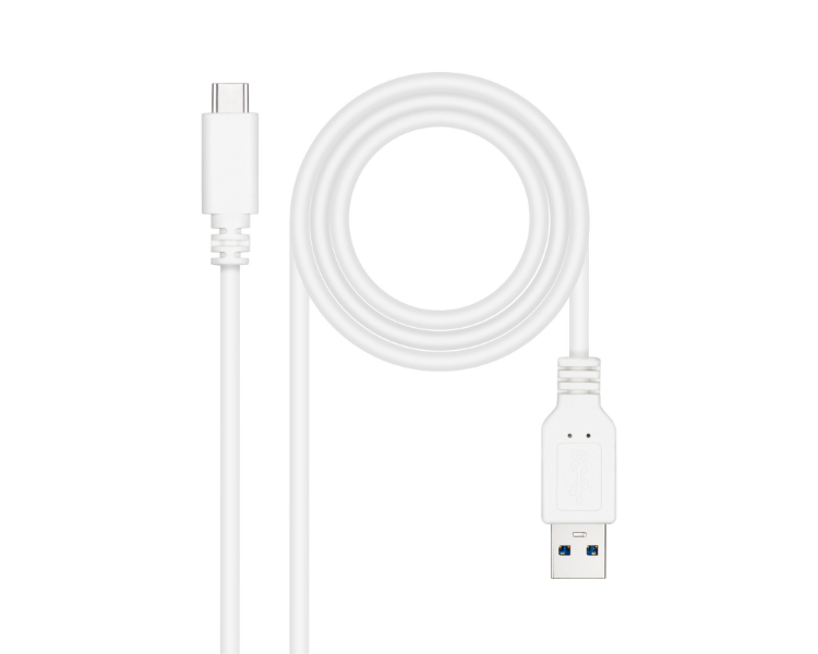 Nanocable Cable USB Tipo C a Tipo A 1m Blanco - Cable | antarti.com
